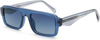 Generic Lunettes De Soleil R&eacute;tro &Agrave; Monture Carr&eacute;e For Hommes Et Femmes, Id&eacute;ales For Les S&eacute;ances Photo De Soir&eacute;e.(Blue)