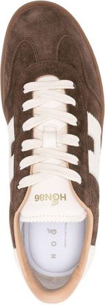 Hogan Suede With Leather Heel Counter Sneaker - Brown