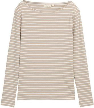 Tom Tailor T-Shirt Langarmshirt mit Streifenmuster