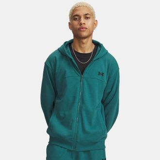 Under Armour Rival Lightweight Oberteil mit durchgehendem Zip f&uuml;r Herren Rack Gr&uuml;n / Schwarz XXL