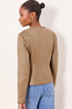 Lipsy Kurzjacke Lipsy Kragenlose Jacke, Regular (1-St)