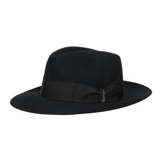 Borsalino Chapeau en feutre de laine Alexander - Homme - Accessoires - Noir - Taille: 60 CM