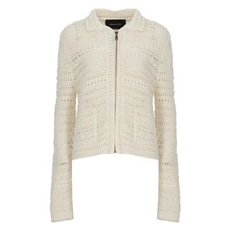 Fabiana Filippi Femme, Pulls, Beige, Taille: 38 FR Cotton Blend Cardigan