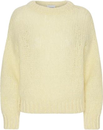 Americandreams Americandreams, Femme, Pulls, Jaune, Taille: 44 FR Leonnie Alpaca Pullover