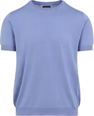 Giorgio Armani Homme, Pulls, Bleu, Taille: XL Silk Pullover