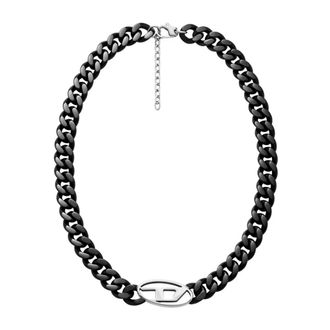 Diesel Homme, Accessoires, Noir, Taille: ONE Size Collier en acier inoxydable pour hommes