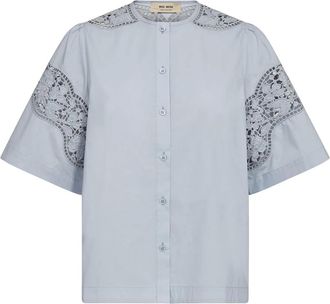 Mos Mosh MOS Mosh, Femme, Blouses et Chemises, Bleu, Taille: 36 FR MMBritze Cotton Shirt
