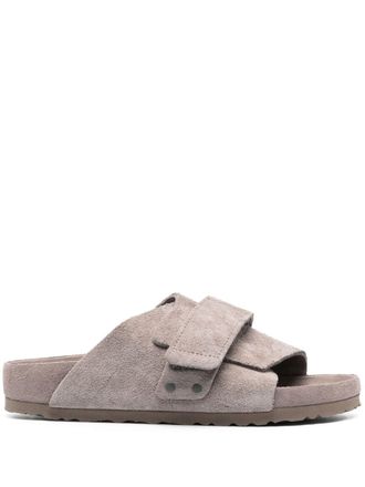 Birkenstock claquettes Kyoto en daim - Tons neutres