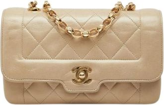 Chanel Sac bandouli&egrave;re Diana en cuir dagneau Pre-owned - Femme - Pre-owned - Beige - Taille: ONE Size