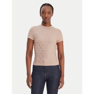 Guess T-Shirt W4BI26 J1314 Beige Regular Fit