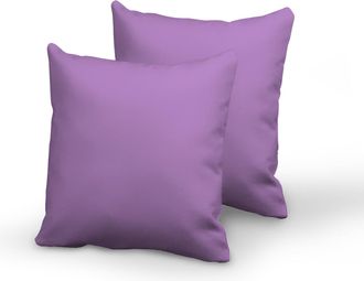Pizuna Luxuri&ouml;ser Soft-Satin 2er Pack Kissenbezug 80x80 cm Neues Lila, 600 Fadenzahl Baumwolle Kissenbez&uuml;ge, 100% Langstapel Baumwolle Kissenbezug (Neues Lil