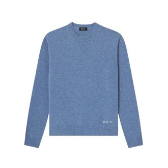 A.P.C. Rundhals-Strickpullover - - Knitwear - Herren - Blau - L