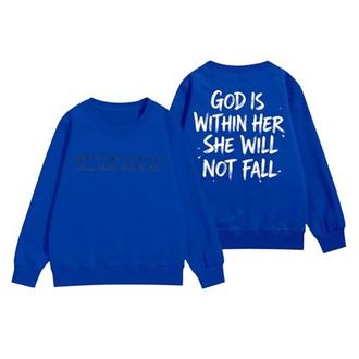 Generic Sweat-shirt pour femme avec citation religieuse Motif Devant Dos Double Imprim&eacute; T-shirt &agrave; manches longues Mode d&eacute;contract&eacute;e Haut confortable Motif rel