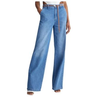 Liu Jo Palazzo Jeans mit regul&auml;rer Bundh&ouml;he - - Trousers - Damen - Blau - W25