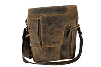 Greenburry Vintage Umhängetasche Leder 25 cm x 10 cm x 30 cm brown