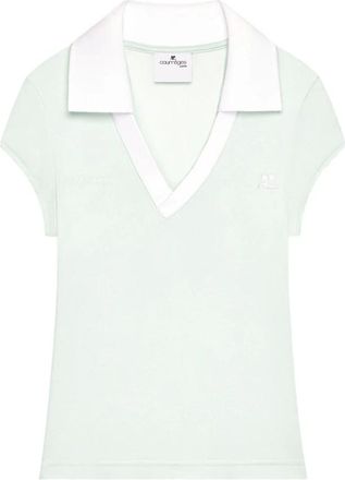 Courr&egrave;ges Femme, Tops, Bleu, Taille: 42 FR Polo Chemises
