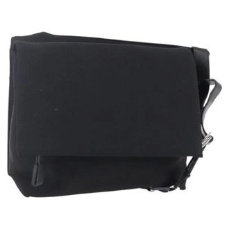 Ferragamo Sac bandouli&egrave;re en toile Pre-owned - Femme - Pre-owned - Noir - Taille: ONE Size