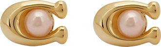 Coach Ohrringe Coach Pearl Signature C Stud Earrings 37341922GLD651 Goldfarben