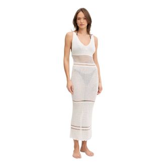 Guess Femme, Robes, Blanc, Taille: 40 FR Luna Maxi Dress