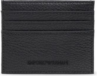 Emporio Armani Homme, Accessoires, Noir, Taille: ONE Size Porte-cartes en cuir foulonn&eacute;