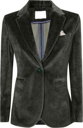 Circolo 1901 blazer en velours à simple boutonnage - Vert