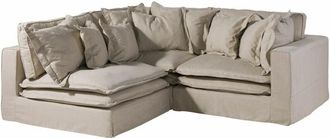 Massivmoebel24 Ecksofa 238x234x90 beige sylt