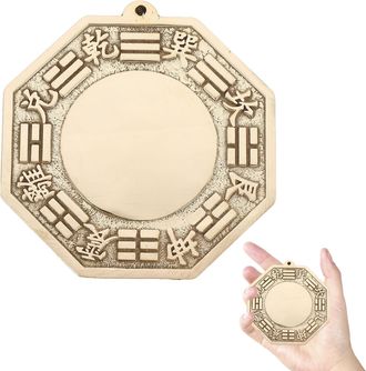 IFUNDOM Reiner Kupfer Feng Shui Bagua Spiegel Konvexes Feng Shui Handwerk Gegen Negative Energien F&uuml;r Haus Und Gesch&auml;ft Traditionelle Asiatische Dekoration Un