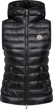 Moncler Femme, Vestes, Noir, Taille: 40 FR Glycosse Hooded Down Vest