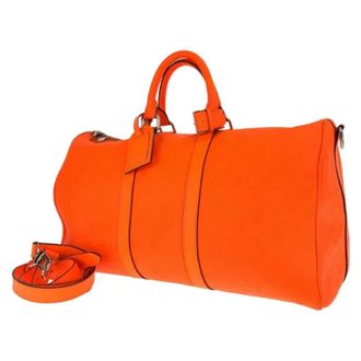 Louis Vuitton unisex, Pre-owned, Orange, Taille: ONE Size Pre-owned Damier Infini Keepall 2way Boston Bag N41142