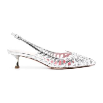 Roger Vivier Escarpins Slingback en Cuir Jadore - Femme - Chaussures - Gris - Taille: 38 EU