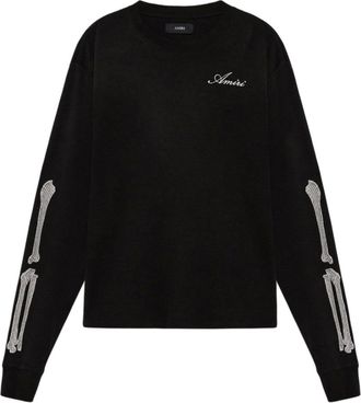 Amiri Homme, Tops, Noir, Taille: L Bones Long Sleeve Tee