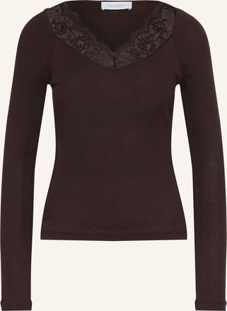 Rich & Royal Longsleeve Mit Spitze braun