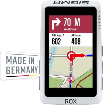 Sigma Sport ROX 12.1 EVO Fahrradcomputer Kabellos 3 Display Made in Germany Fahrradcomputer GPS mit 150 Funktionen GLONASS & Bluetooth Fahrrad Navi Kompatib