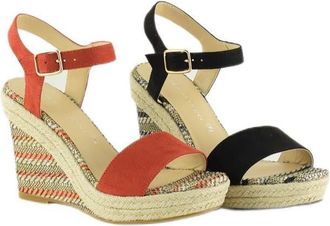 The Divine Factory Damen Louanne Kn&ouml;chelriemchen Sandalen, Schwarz (Black 010)