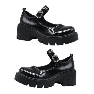 Valiclud Chaussures à Talons Épais Femme Boucle Mode Printemps Automne Talons Bloc Confortables pour Soirées et Quotidien