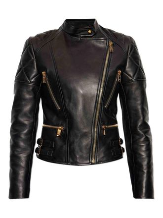 Versace Blouson En Cuir - Noir