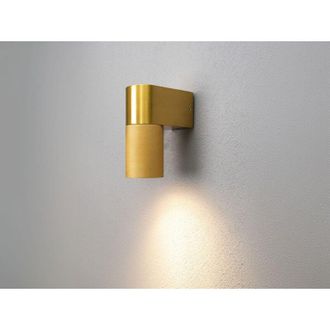 Konstsmide Downlight Außenwandleuchte temi Aluminium Gold, Höhe 14,5cm
