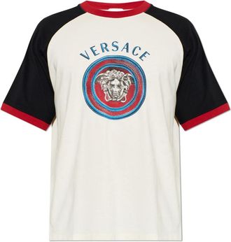 Versace Homme, Tops, Beige, Taille: XL T-Shirt Imprim&eacute;