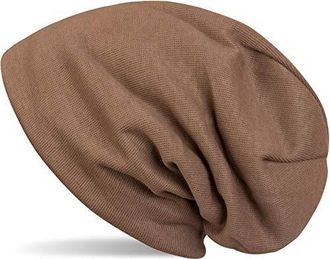 styleBREAKER Bonnet tricoté Beanie en Laine Fine avec Une Doublure intérieure Polaire très Douce, uni, Longbeanie, Unisexe 04024092, Couleur:Marron
