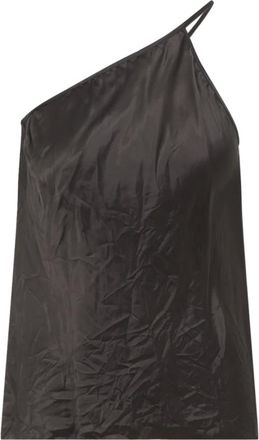 Rick Owens Femme, Tops, Noir, Taille: 38 FR Temple One Shoulder Slip Top