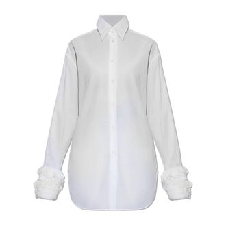 Jil Sander Hemd mit dekorativ veredelten Manschetten - - Blouses & Shirts - Damen - Wei&szlig; - XL