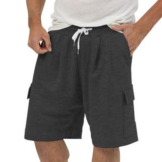 Generic Short de tennis chino extensible pour homme avec poches et cordon de serrage pour homme - Pantalon cargo de course pour homme - Pantalon cargo dentra&icirc;
