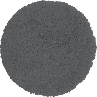 Spirella Badteppich Badematte Duschvorleger Mikrofaser Hochflor | flauschig | rutschhemmend | geeignet für Fußbodenheizung | 110 cm Rund | Granit Grau