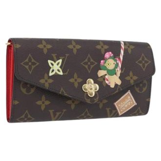 Louis Vuitton Portefeuille en toile Pre-owned - Femme - Pre-owned - Brun - Taille: ONE Size
