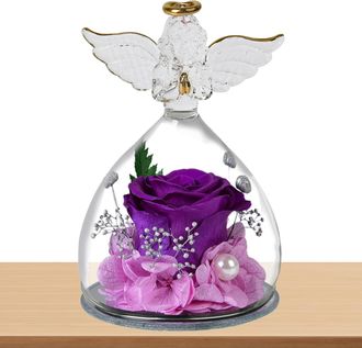 Generic Engelsfiguren aus Glas mit - Schönes Andenken Ornament mit einer zarten einzigartigen Engelskulptur erhalten | Perfekt für Frauen am Muttertag Valenti