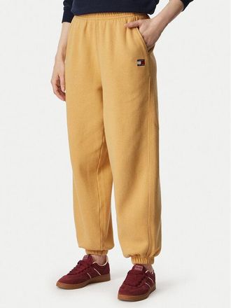 Tommy Jeans Jogginghose Badge DW0DW23536 Beige Regular Fit