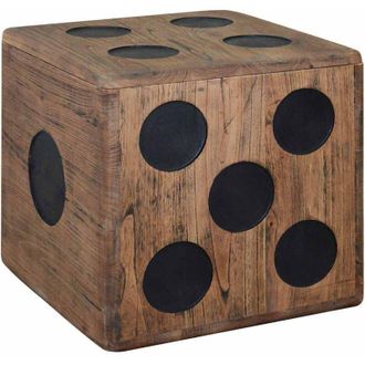 vidaXL vidaXL Aufbewahrungskiste Mindi-Holz 40 x 40 x 40 cm W&uuml;rfel-Design