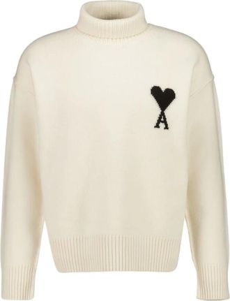 Ami Homme, Pulls, Beige, Taille: L Col roul&eacute;s