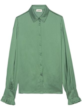 Zadig&Voltaire chemise Thely en satin - Vert