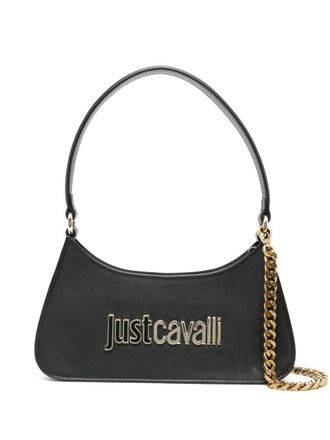 Just Cavalli sac porté épaule à plaque logo - Noir
